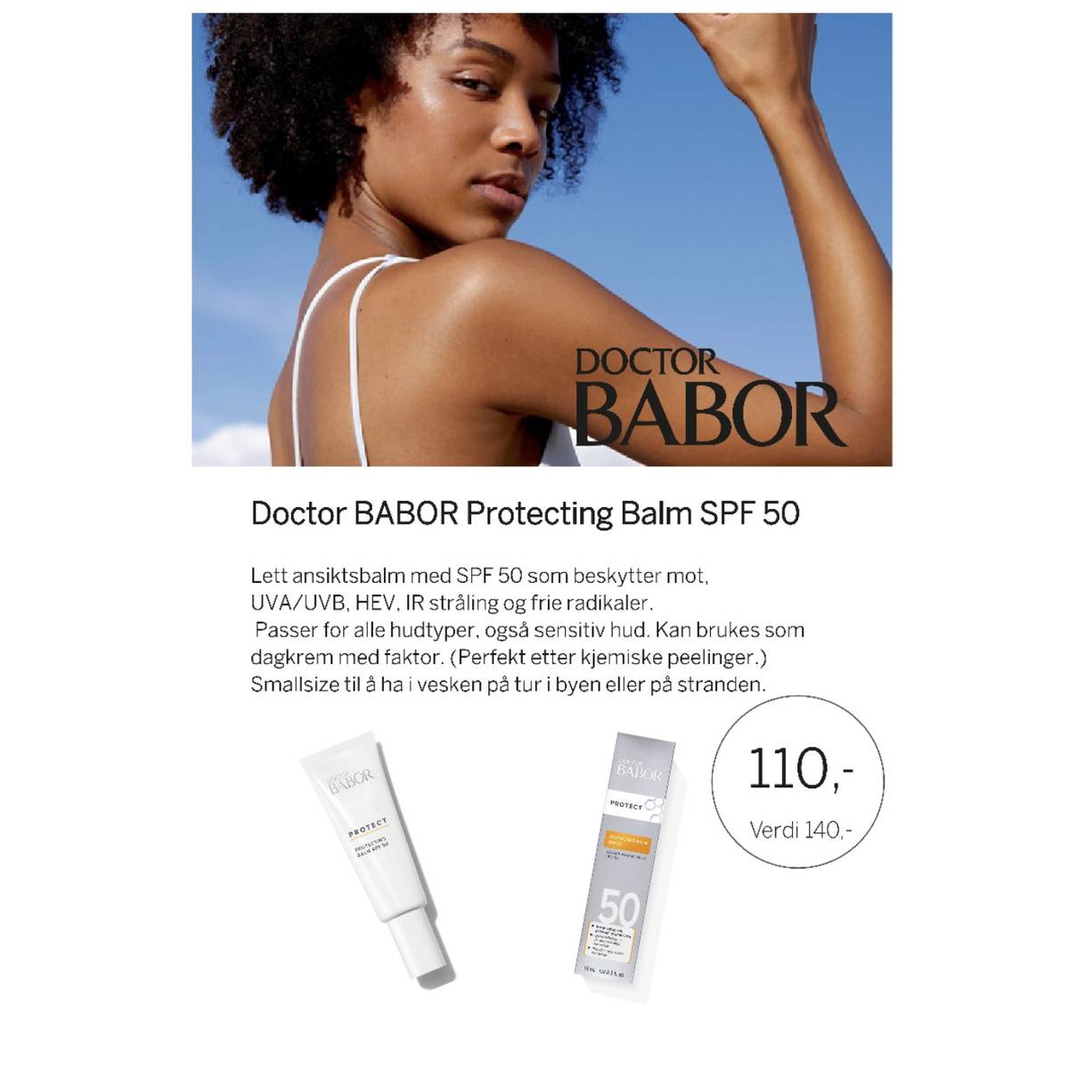 3 stk Doctor Babor Protector Balm spf 50, 15 ml! Verdi 420! - Krukka AS
